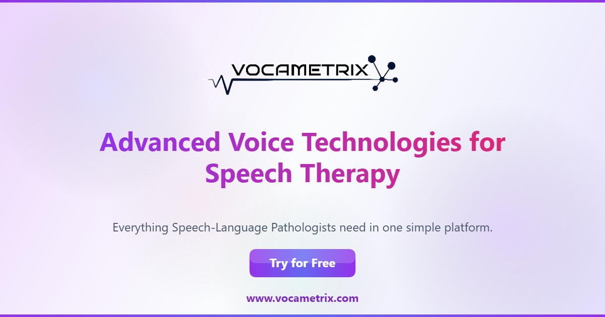 Vocametrix | Speech Analysis API & Clinical Voice Therapy Tools